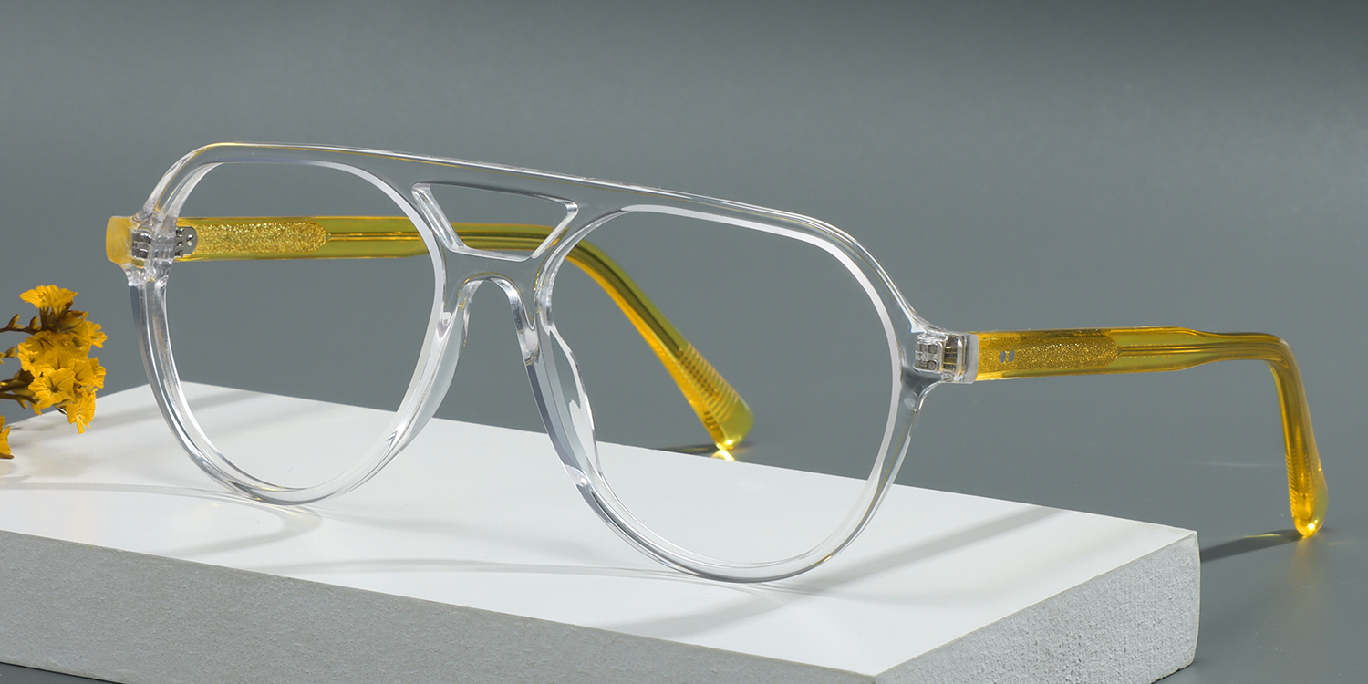 Pete Transparent Aviator Eyeglasses | Fytoo Optical