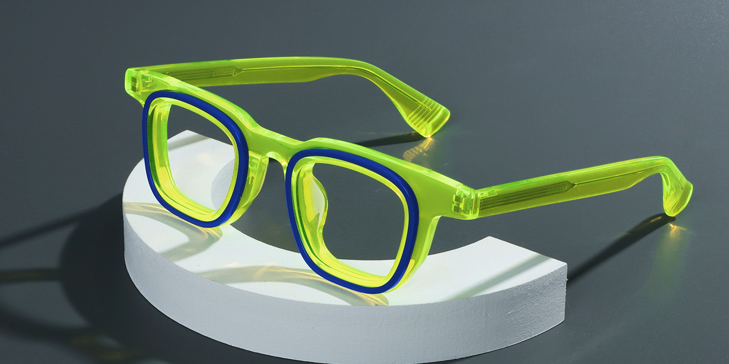 Rupert Square Light Green Eyeglasses | Fytoo Optical