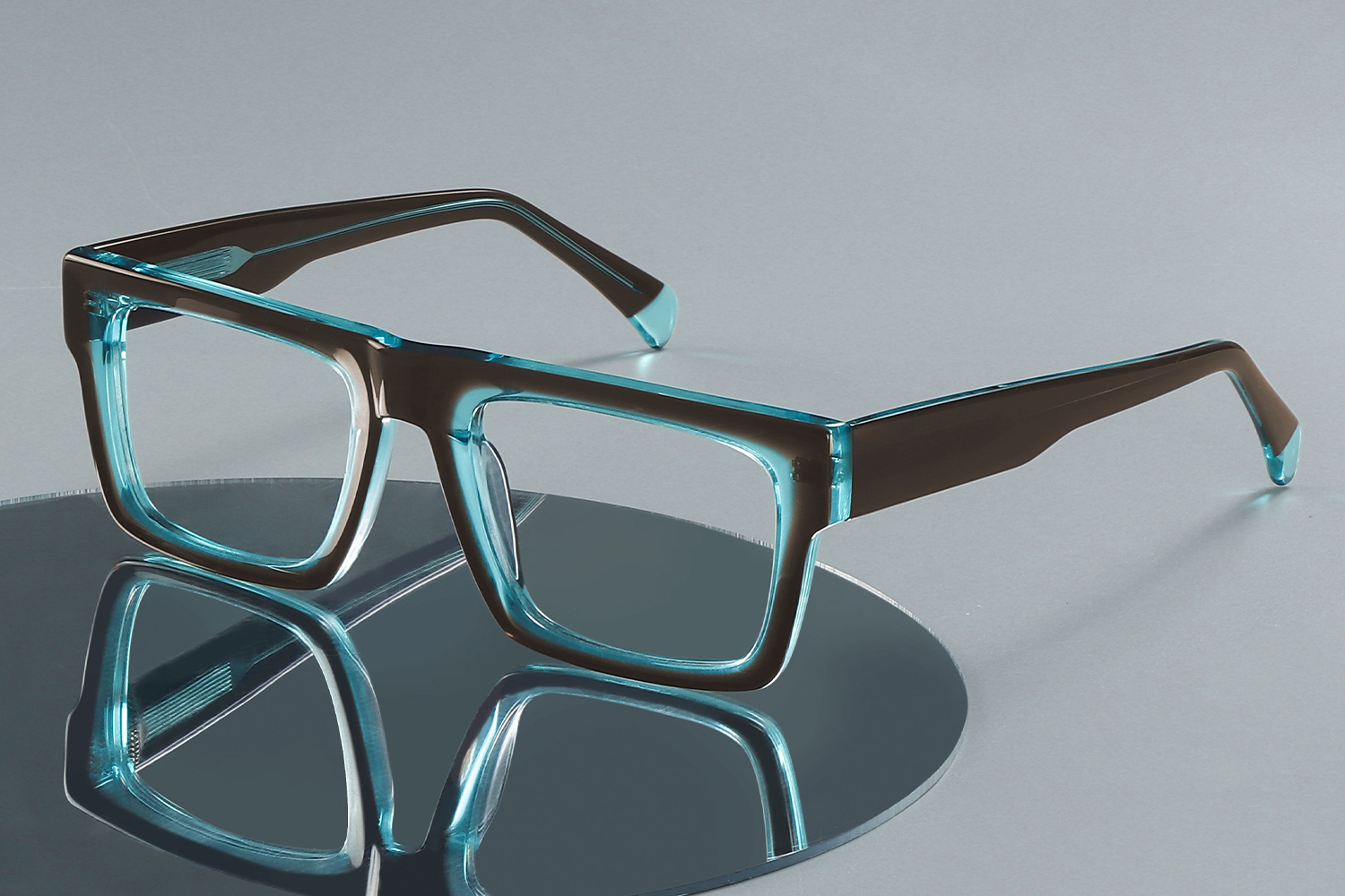 Enzo Rectangle Two-Tone Eyeglasses | Fytoo Optical