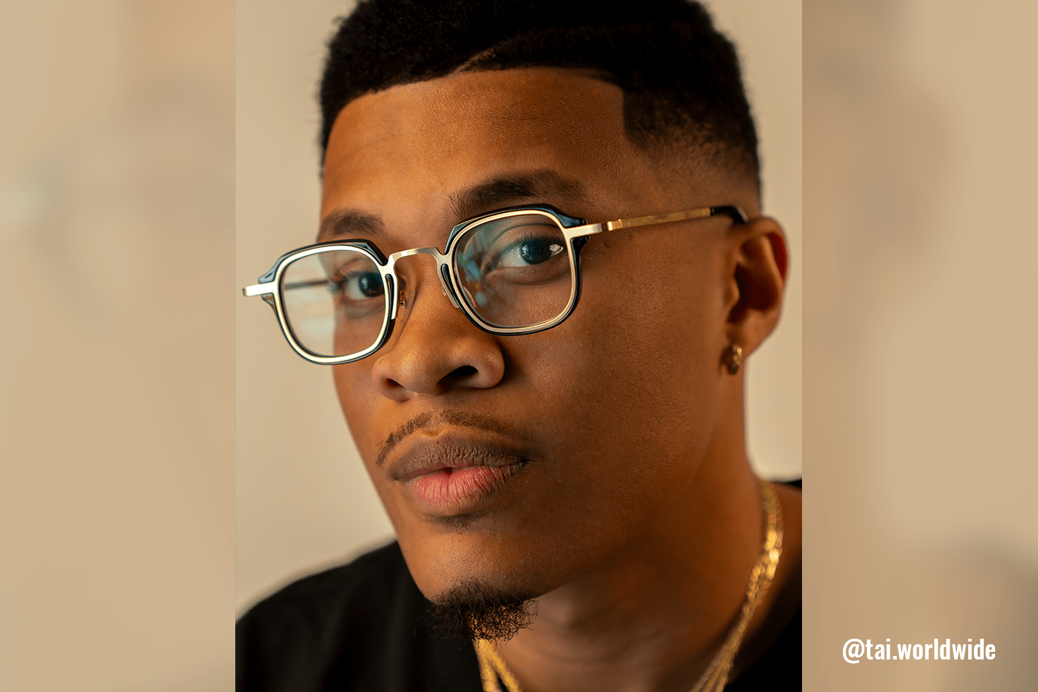 Kipling Square Black Golden Eyeglasses | Fytoo Optical