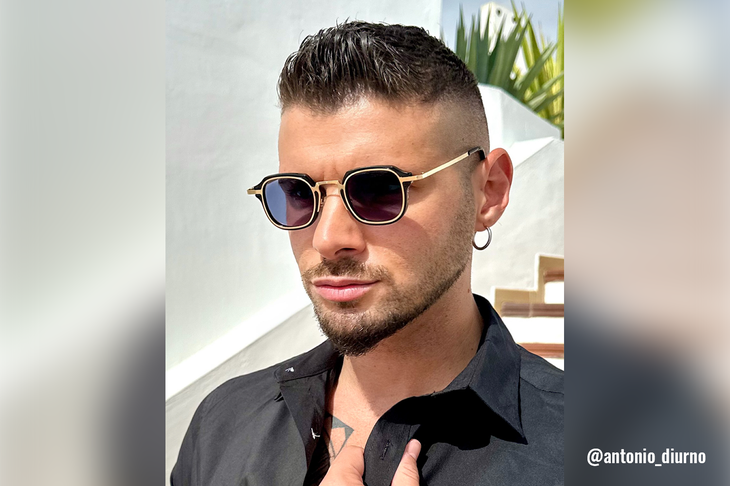 Kipling Square Black Golden Eyeglasses | Fytoo Optical