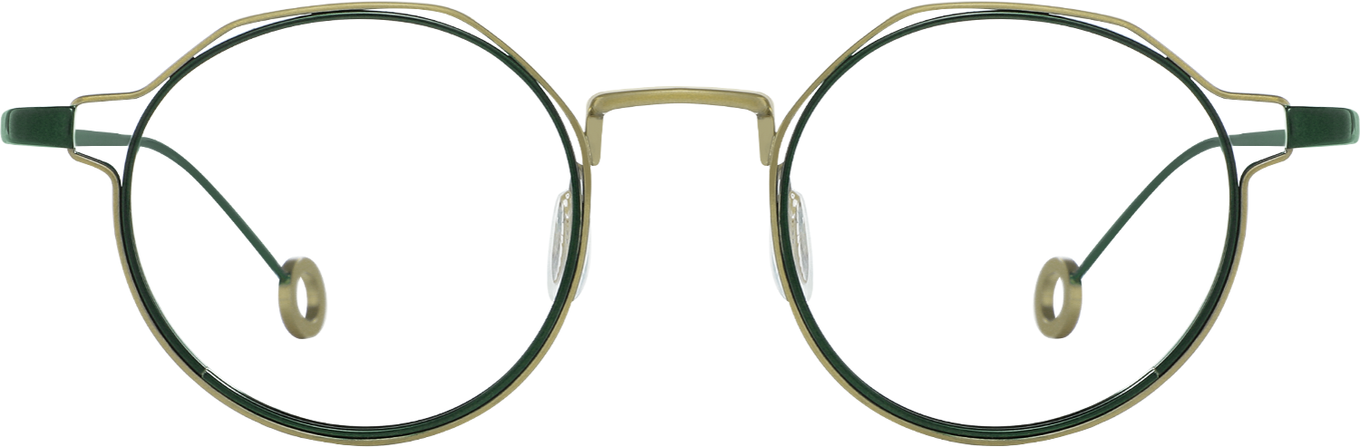 Shaleen Geometric Green Eyeglasses | Fytoo Optical