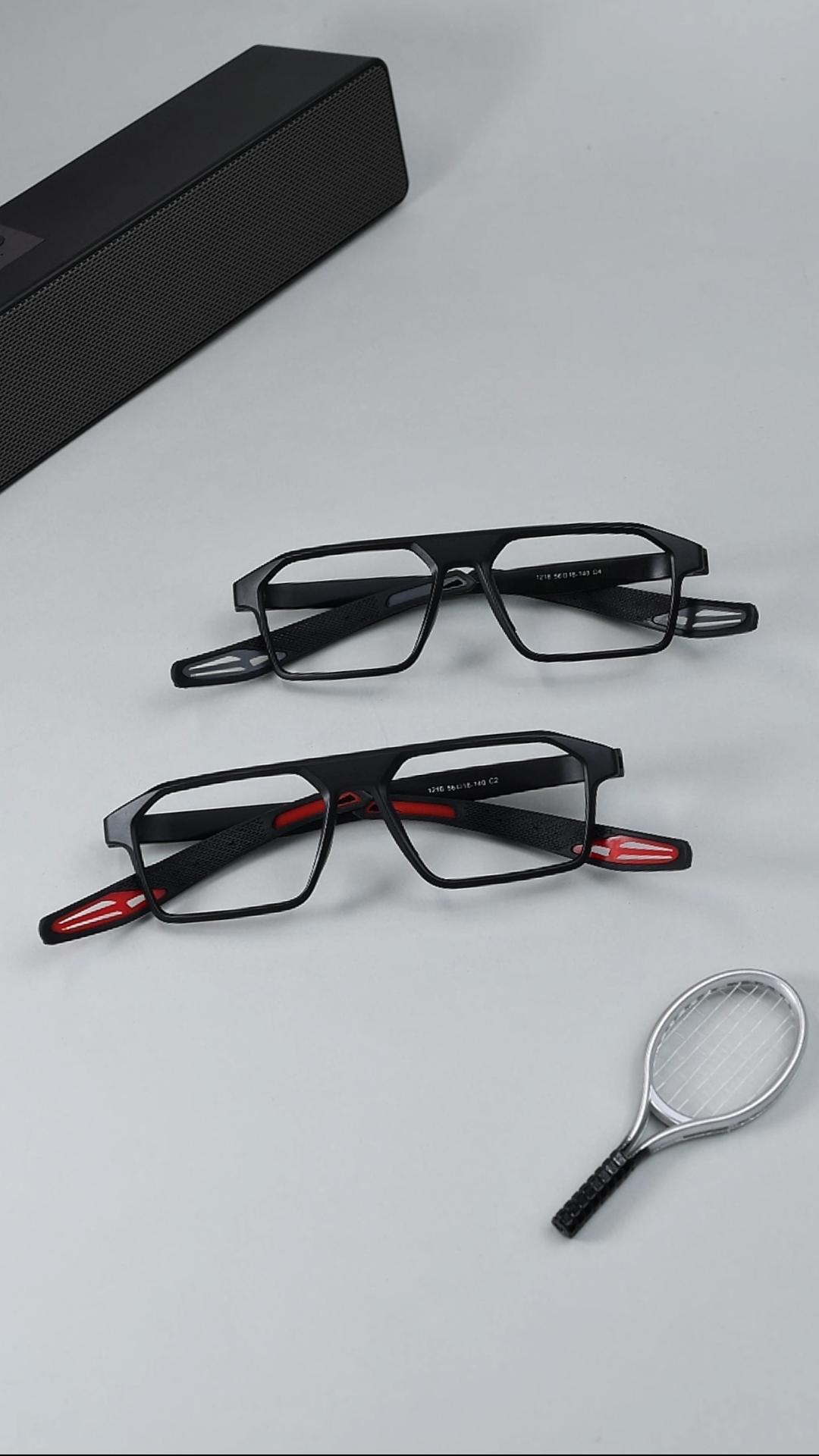 cherwin Geometric Red Sports Glasses | Fytoo Optical