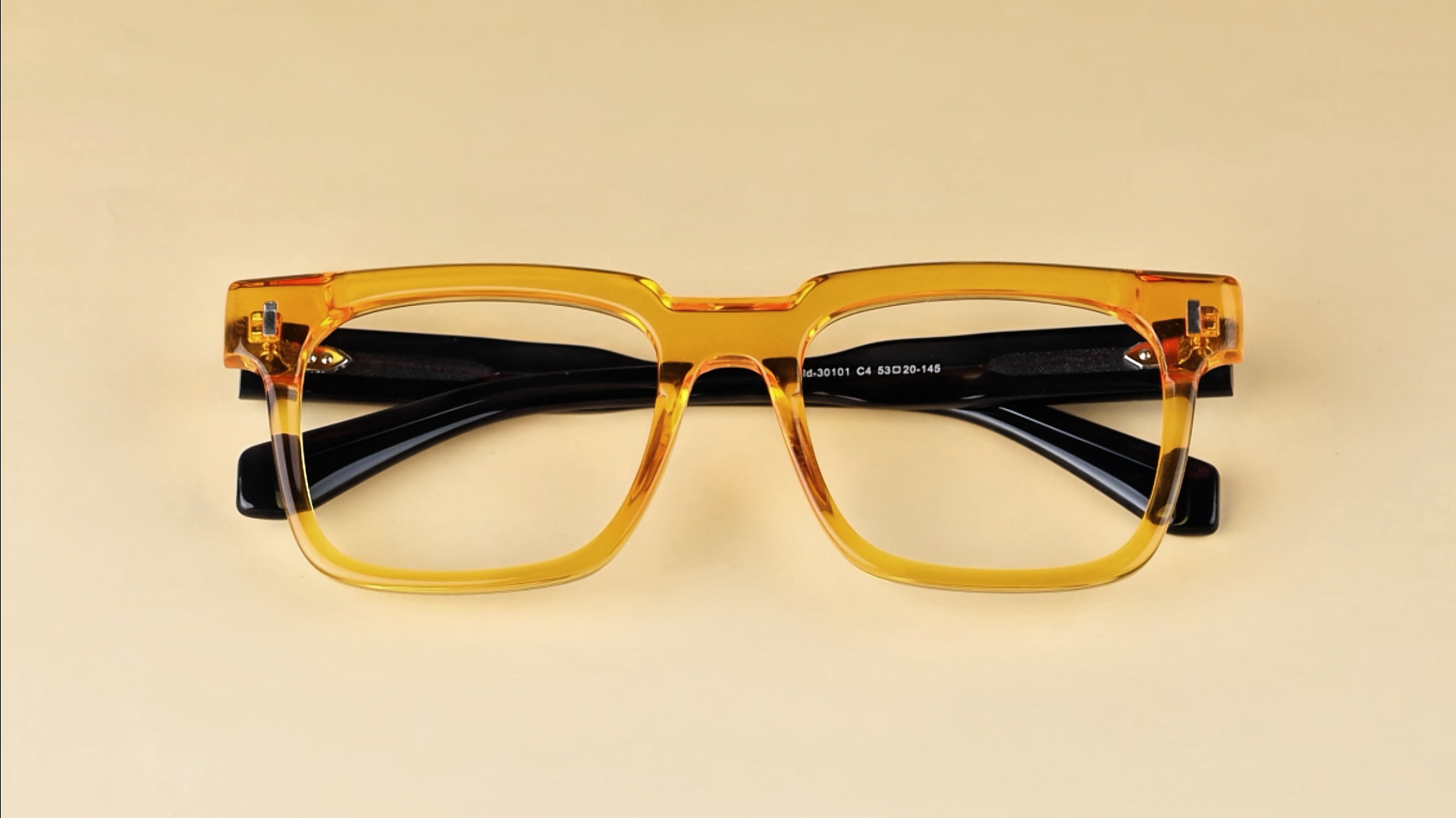 Gemini Rectangle Orange Eyeglasses | Fytoo Optical