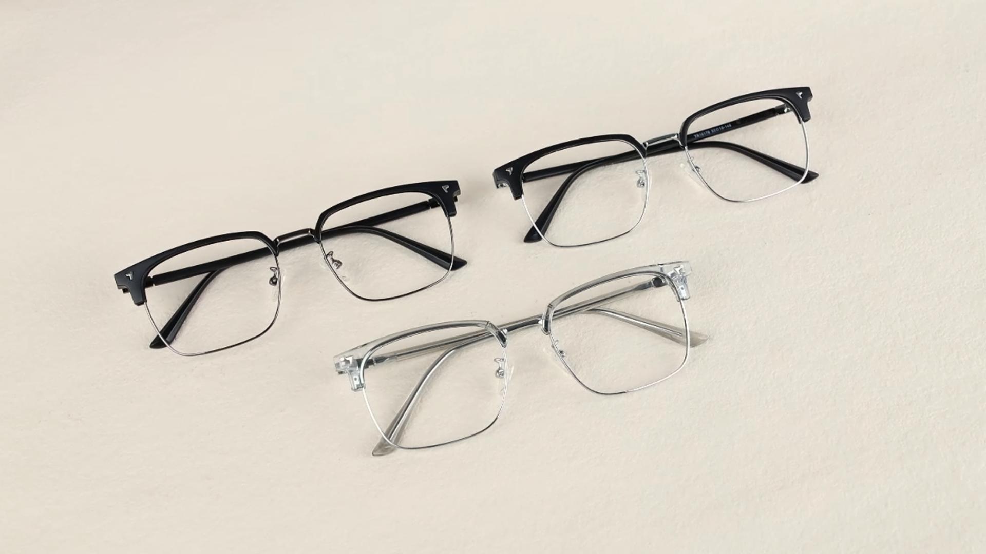 Cooper Browline Silver Eyeglasses | Fytoo Optical