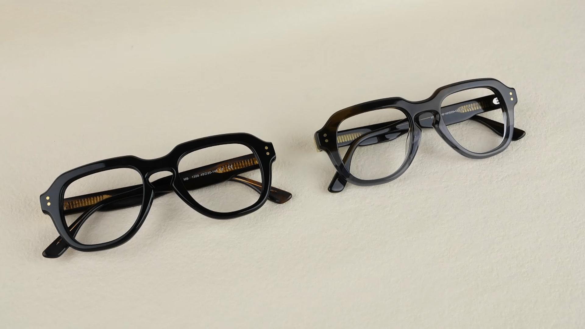 Mani Geometric Two-Tone Eyeglasses | Fytoo Optical