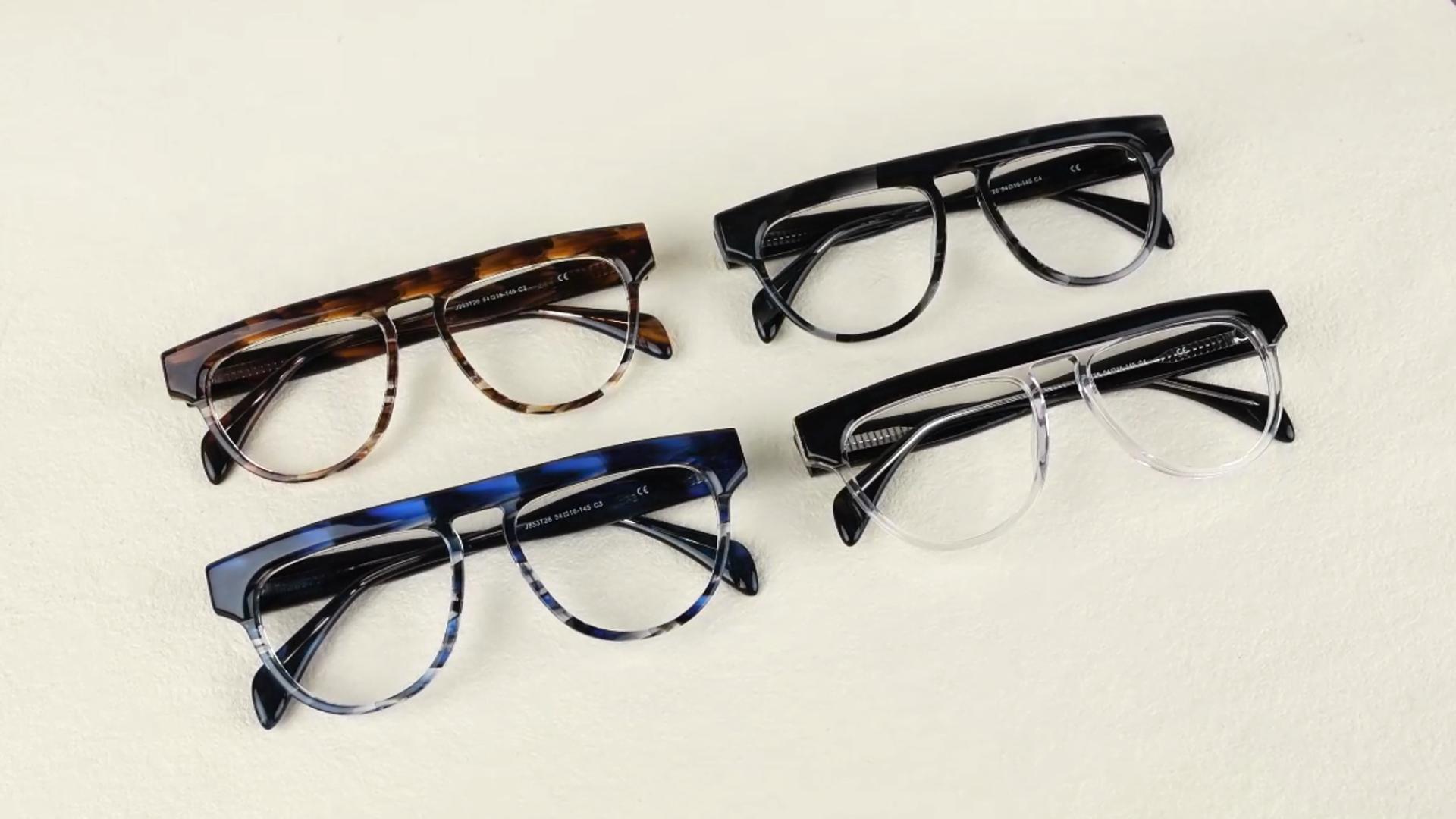 Eldric Geometric Two Tone Eyeglasses | Fytoo Optical
