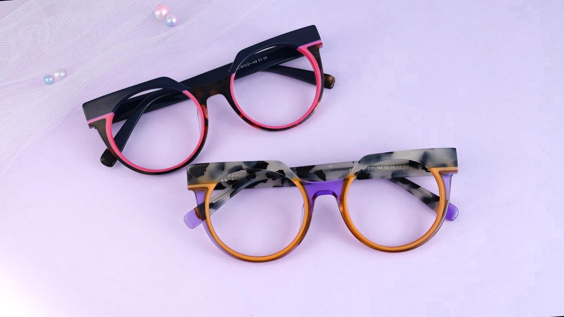 Zephaniel Geometric Two Tone Eyeglasses | Fytoo Optical