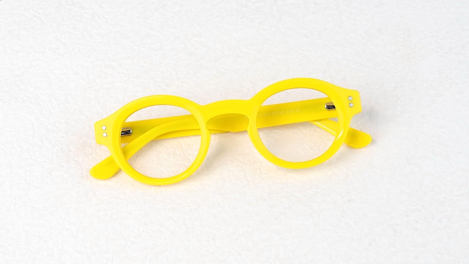 Sylvana Round Yellow Eyeglasses | Fytoo Optical
