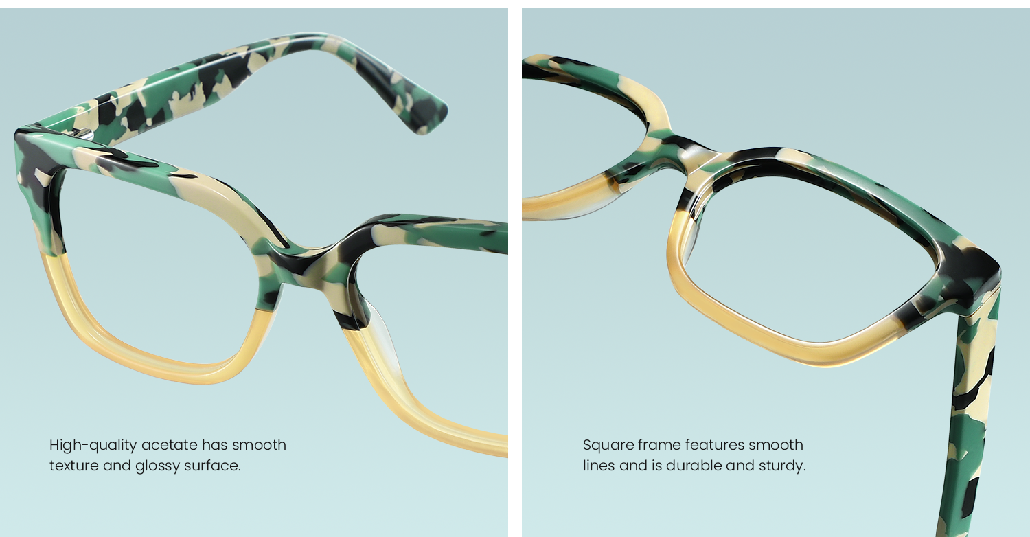 Mackenzie Square Two Tone Eyeglasses | Fytoo Optical