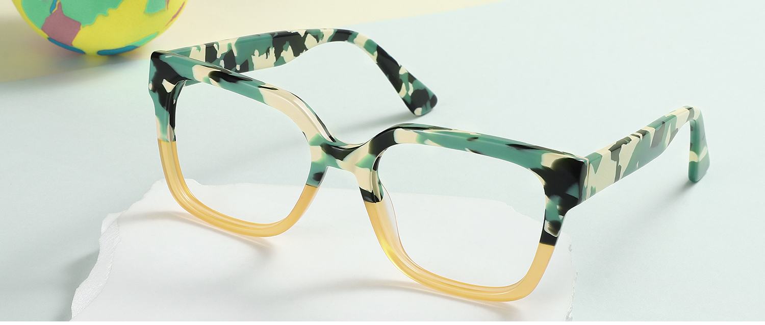 Mackenzie Square Two Tone Eyeglasses | Fytoo Optical