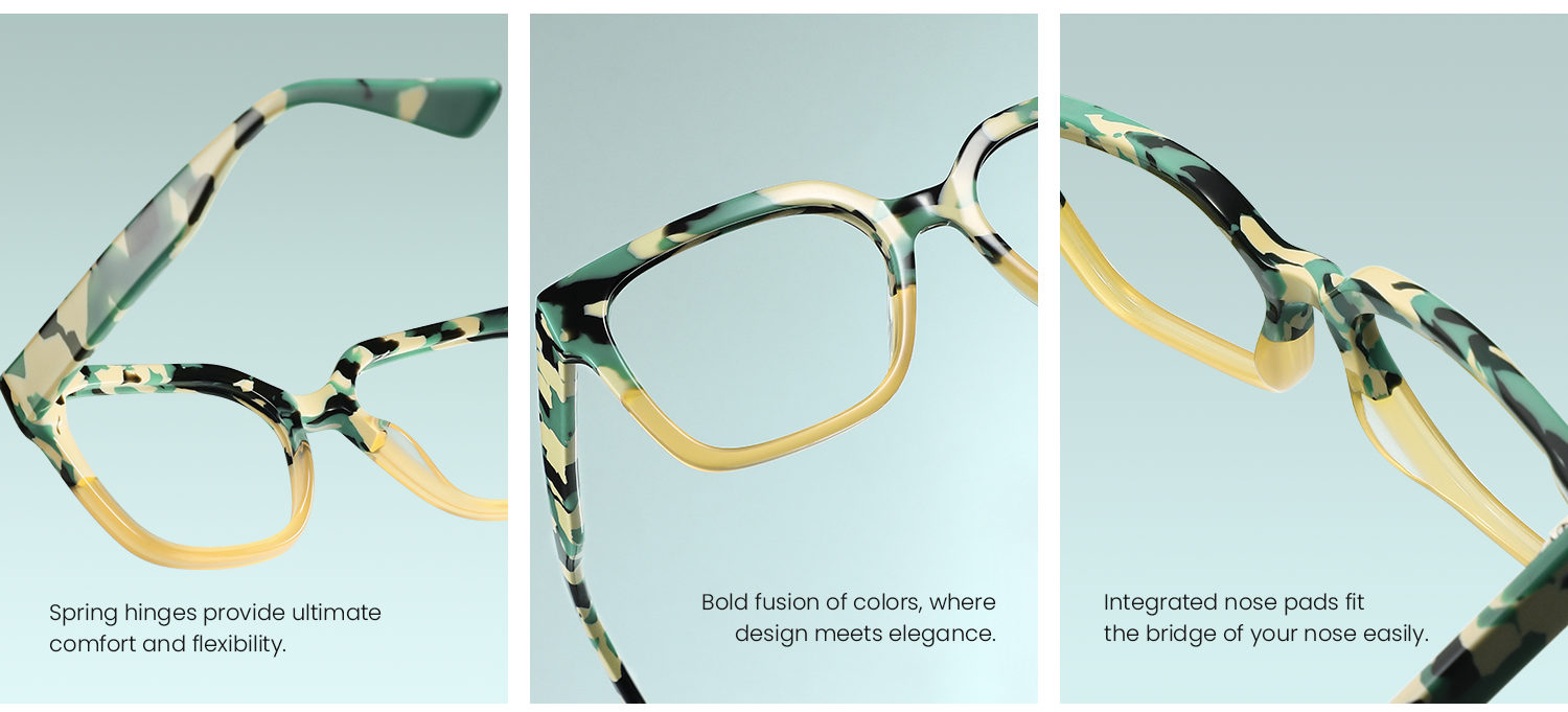 Mackenzie Square Two Tone Eyeglasses | Fytoo Optical